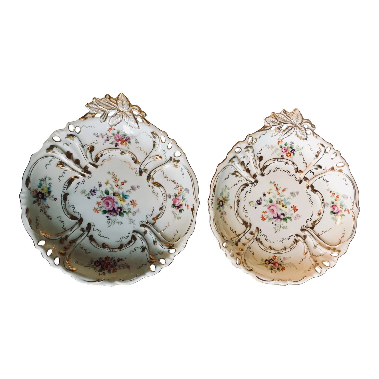 Rococo Pierced Edge Plates - Set of 2 | Chairish