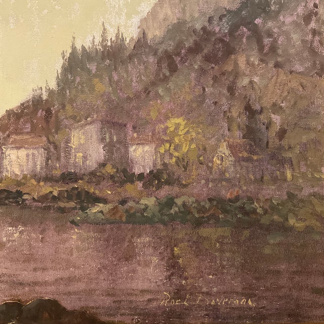 Vintage Impressionist Oil on Canvas "Harbor Scene at Night" by Roelof ...