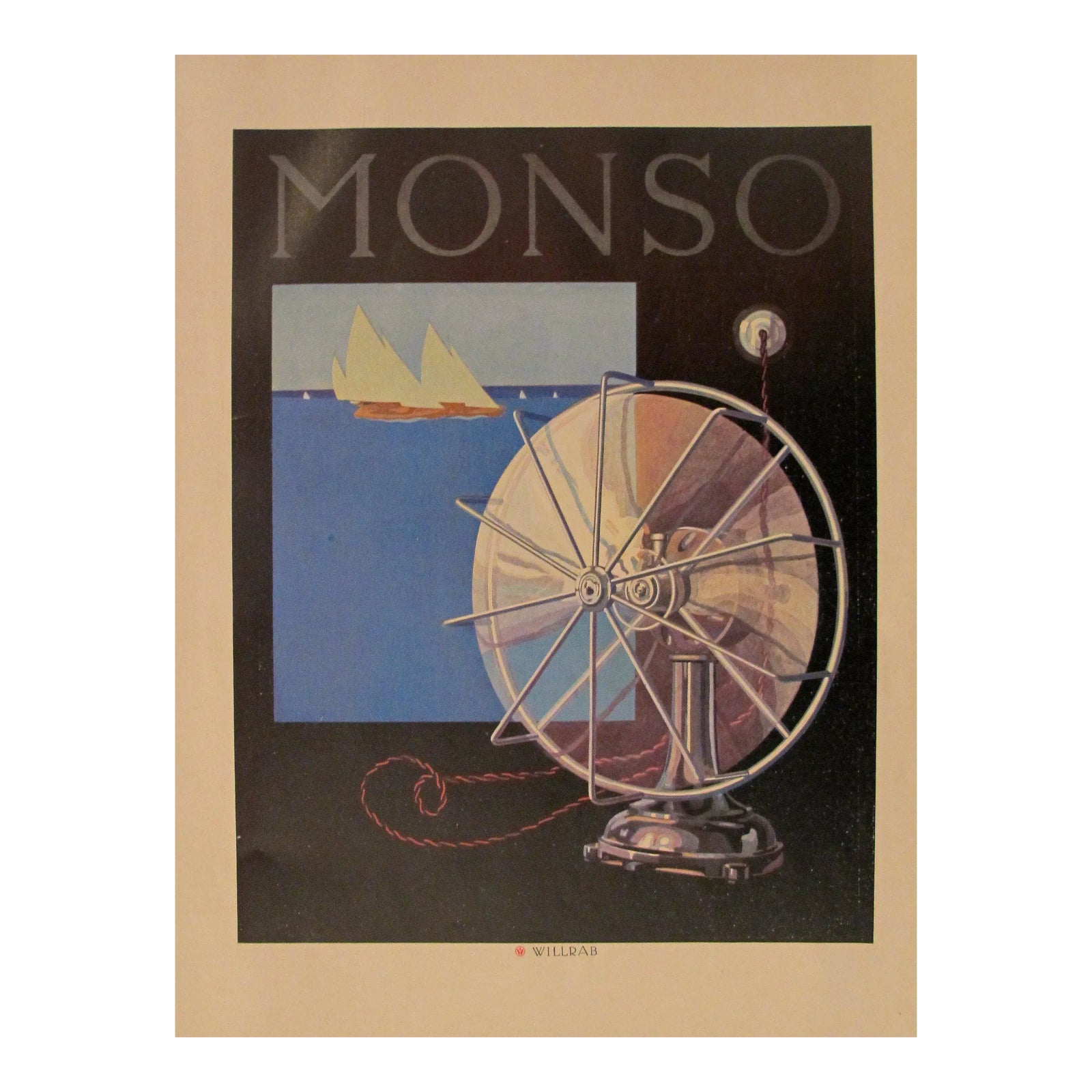 1923 Austrian Art Deco Poster, Monso #2 - Willrab | Chairish