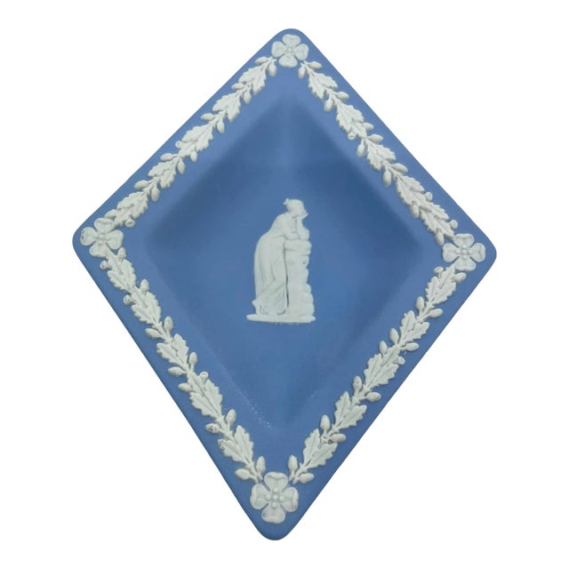 Vintage Wedgwood Jasper Pale Blue Diamond Dish | Chairish