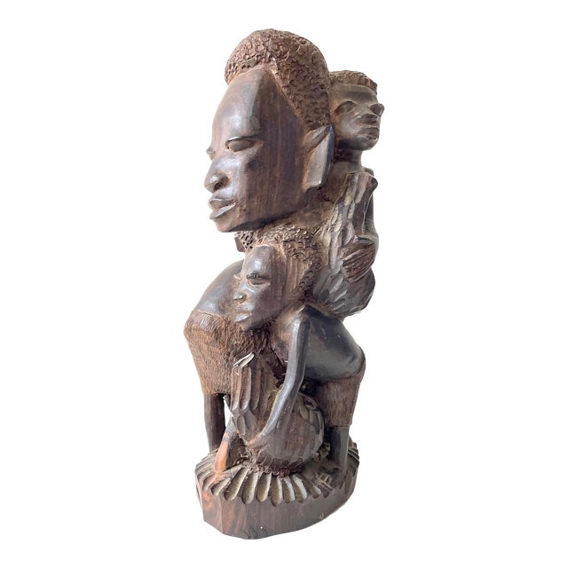 20th Century Makonde Family Tree of Life African Ebony Carved Sculpture ...