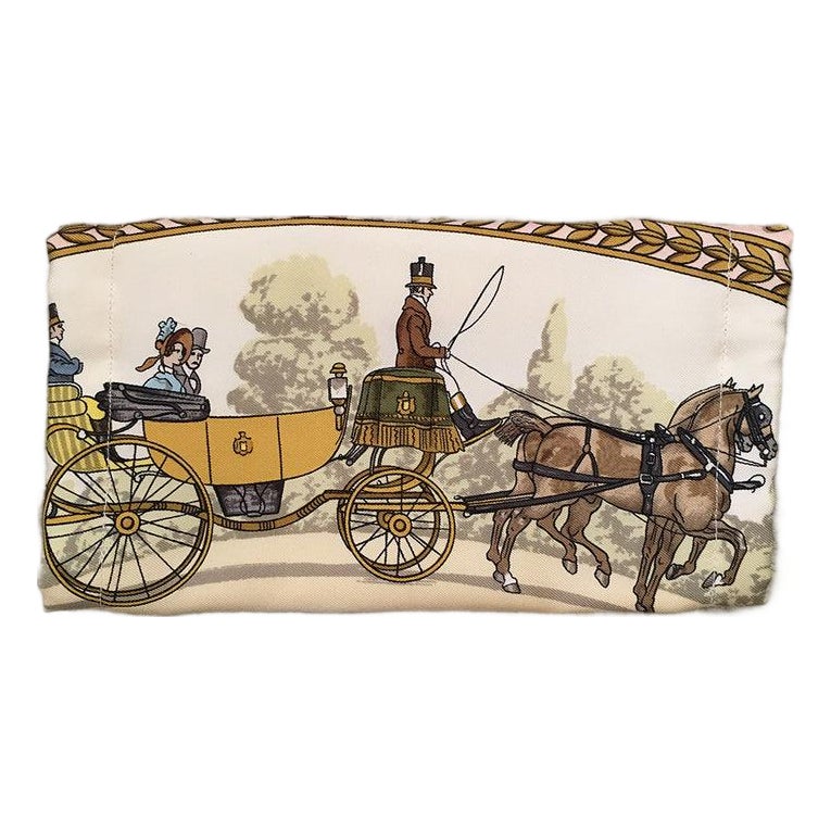 Hermes Vintage Handmade La Promenade De Longchamps Silk Scarf Surgical ...
