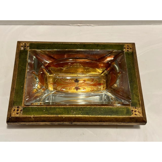 Vintage Florentine Orange Green & Hold Ashtray Catch All | Chairish