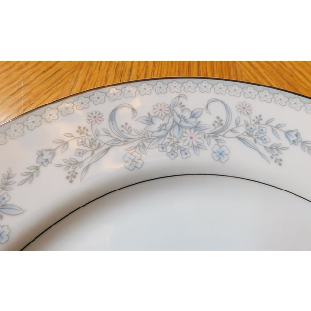 Mikasa Blue and White Dinner Plate in Dresden Rose # 10497 | Chairish
