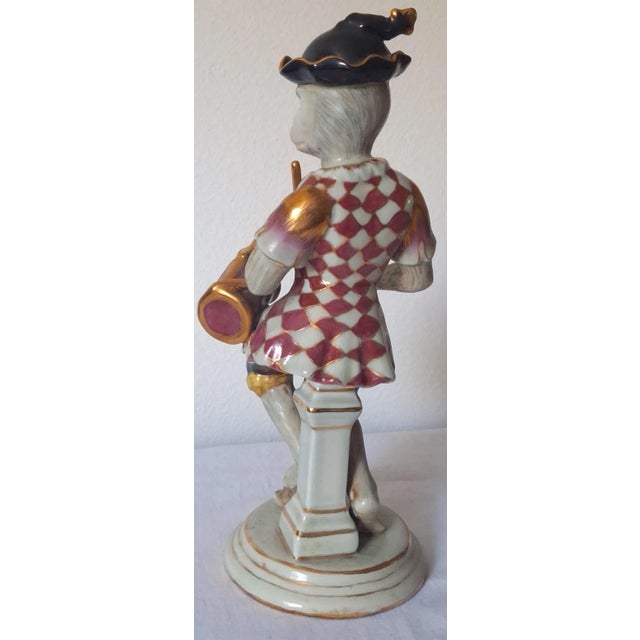 Early 21st Century Singerie Motif Porcelain Figure | Chairish