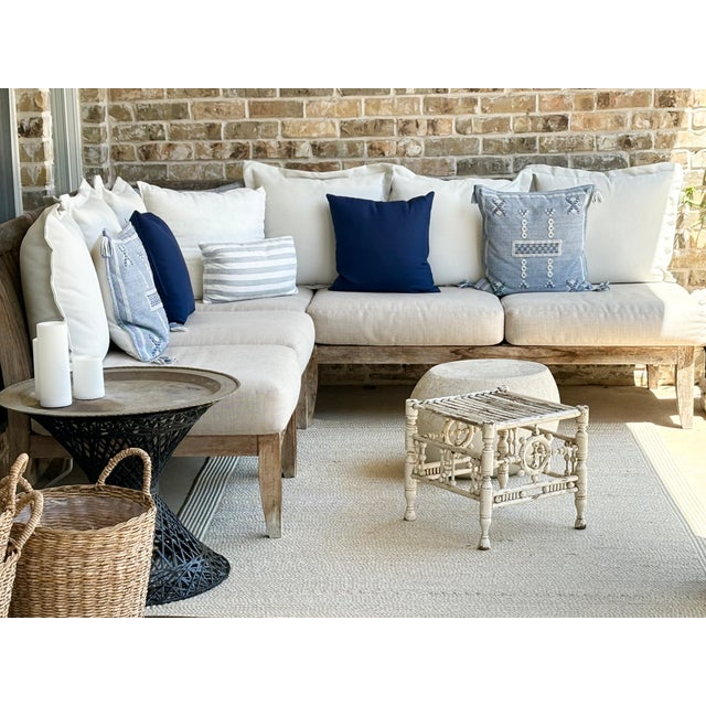 Antique Coastal Style Stick and Ball Stool | Chairish