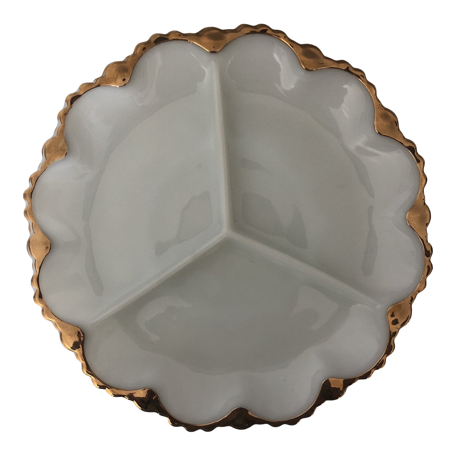 Milk Glass/ Divided Dish/ Pickle or Relish dish Collectible Glass Art ...