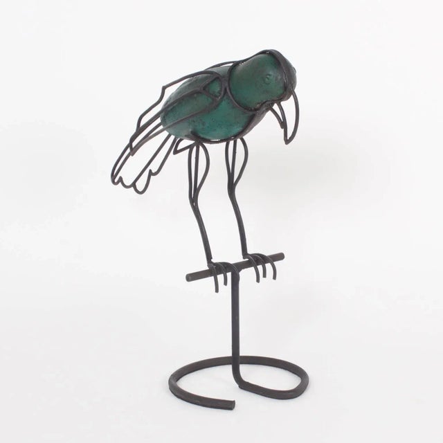 Mid-Century Modern Metal Parrot Form Sculpture | Chairish