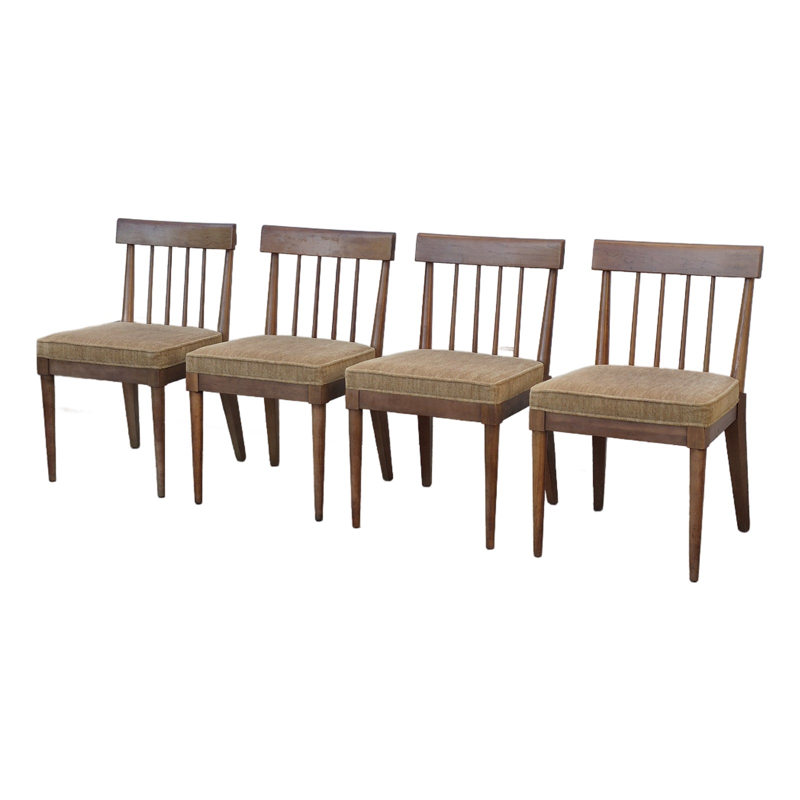 1960s Paul McCobb Style Midcentury Modern Walnut Spindle Back Dining ...