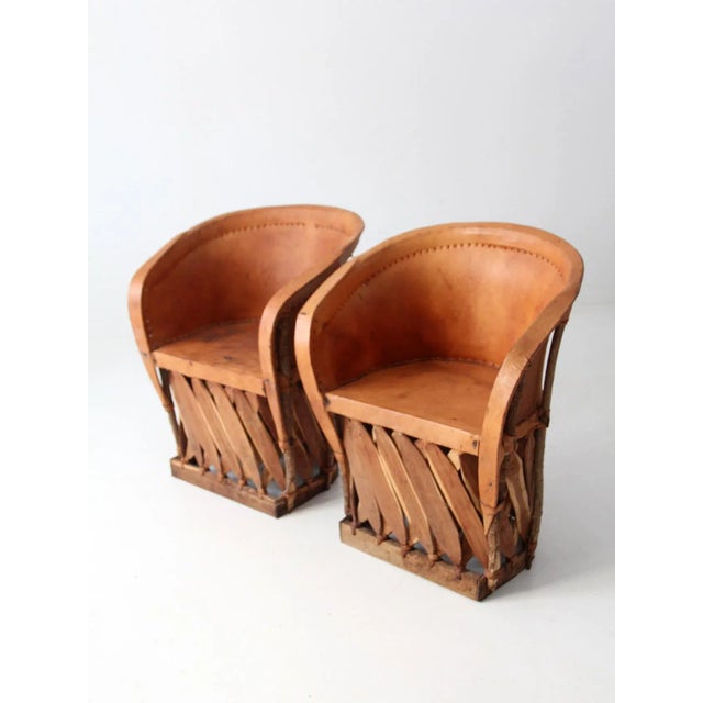 Vintage Mexican Equipale Chairs Pair | Chairish