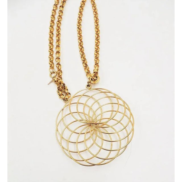 1974 Trifari Spiral Pendant Necklace | Chairish