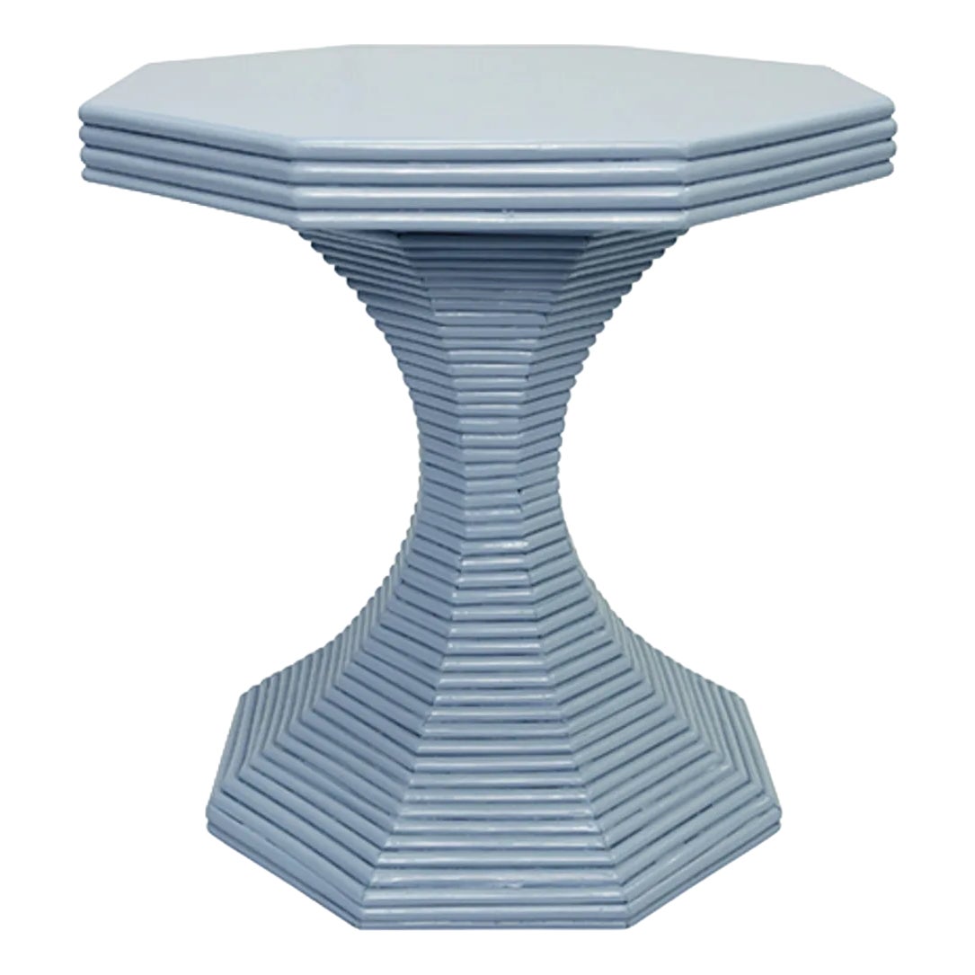 Matthew Izzo Home - Octavia 24.25" Octagonal Light Blue Feature Table ...
