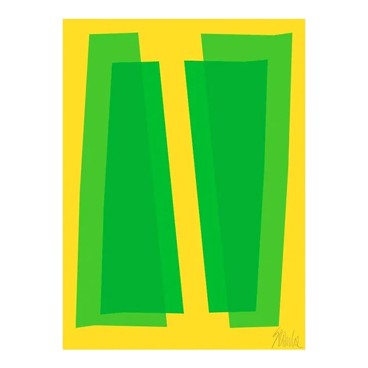 Green and Yellow Transparencies Fine Art Print 18" X 24" by Liz Roache ...