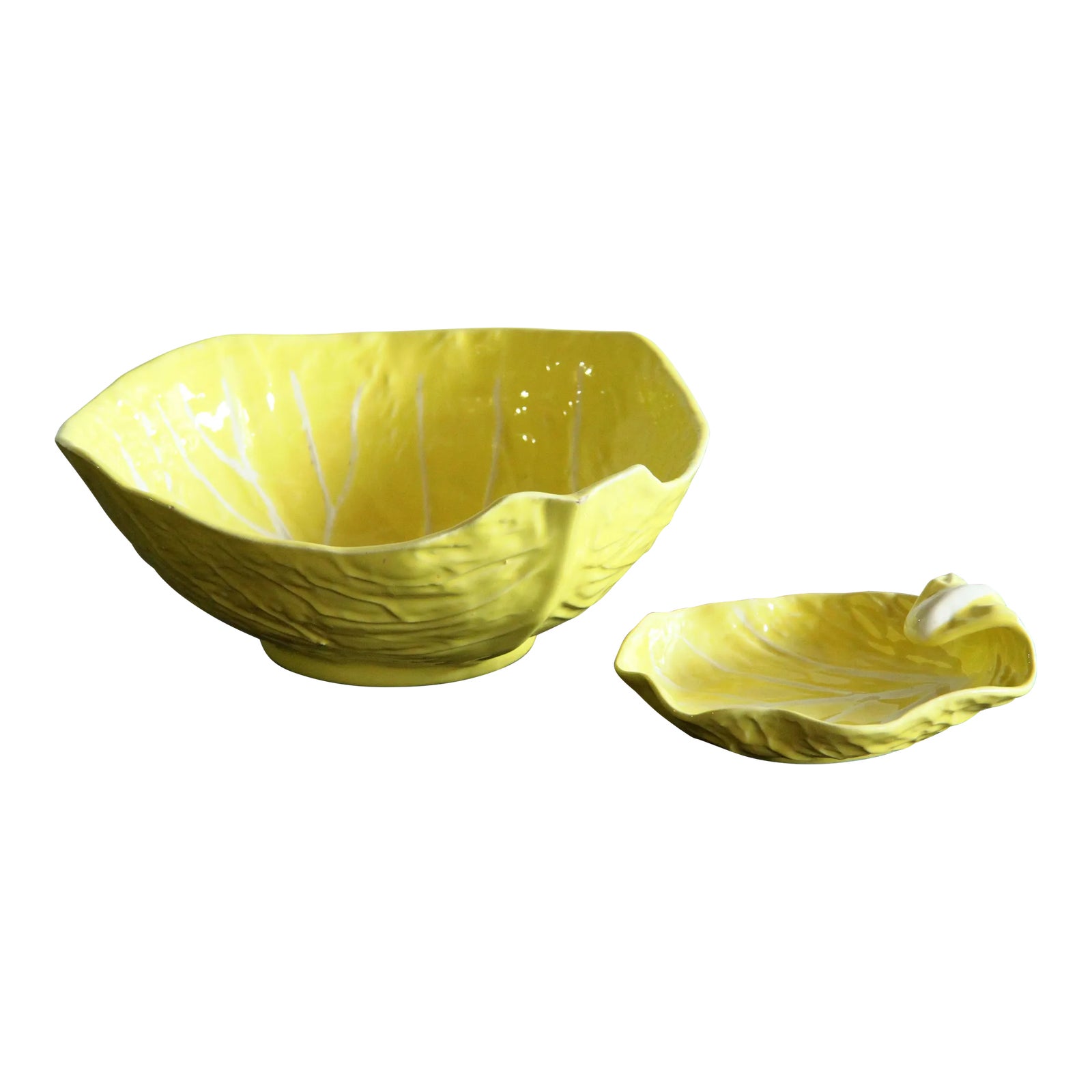 Vintage Yellow Cabbage / Cabbageware Serving Bowls by Secla Portugal ...