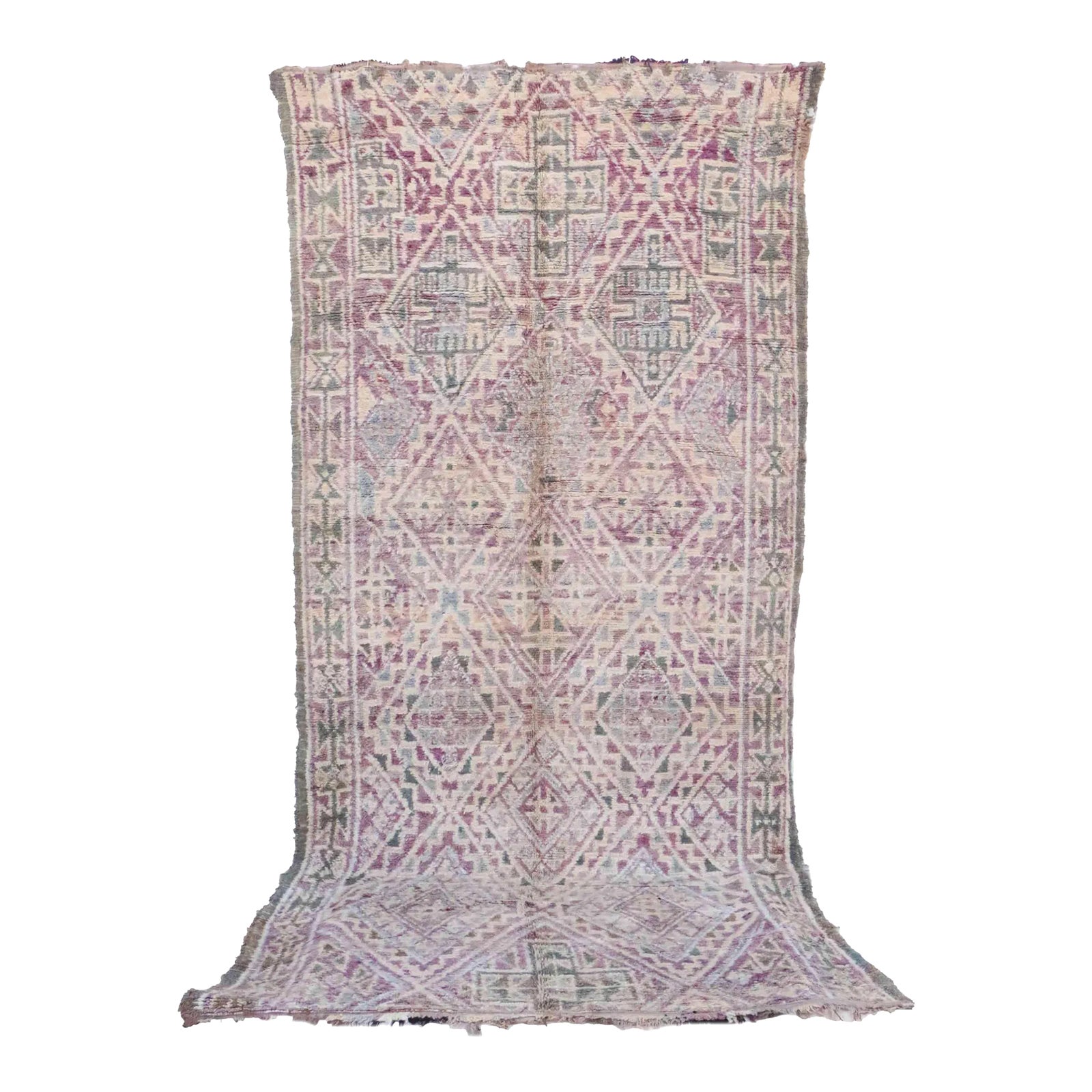 Moroccan Handwoven Rug - 6'7" X 13'7" Ft | Chairish