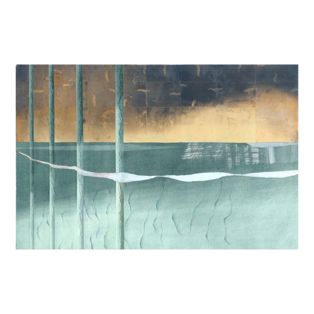 Gold Sky With Silver Ribbon - Hand-Augmented Modern Collotype Print by ...