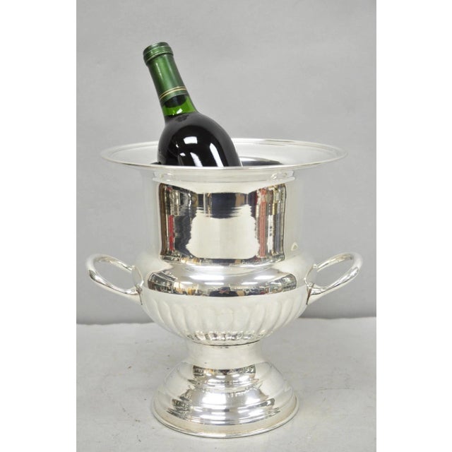 Vintage Leonard Silver Plated Ribbed Trophy Cup Urn Champagne Chiller ...