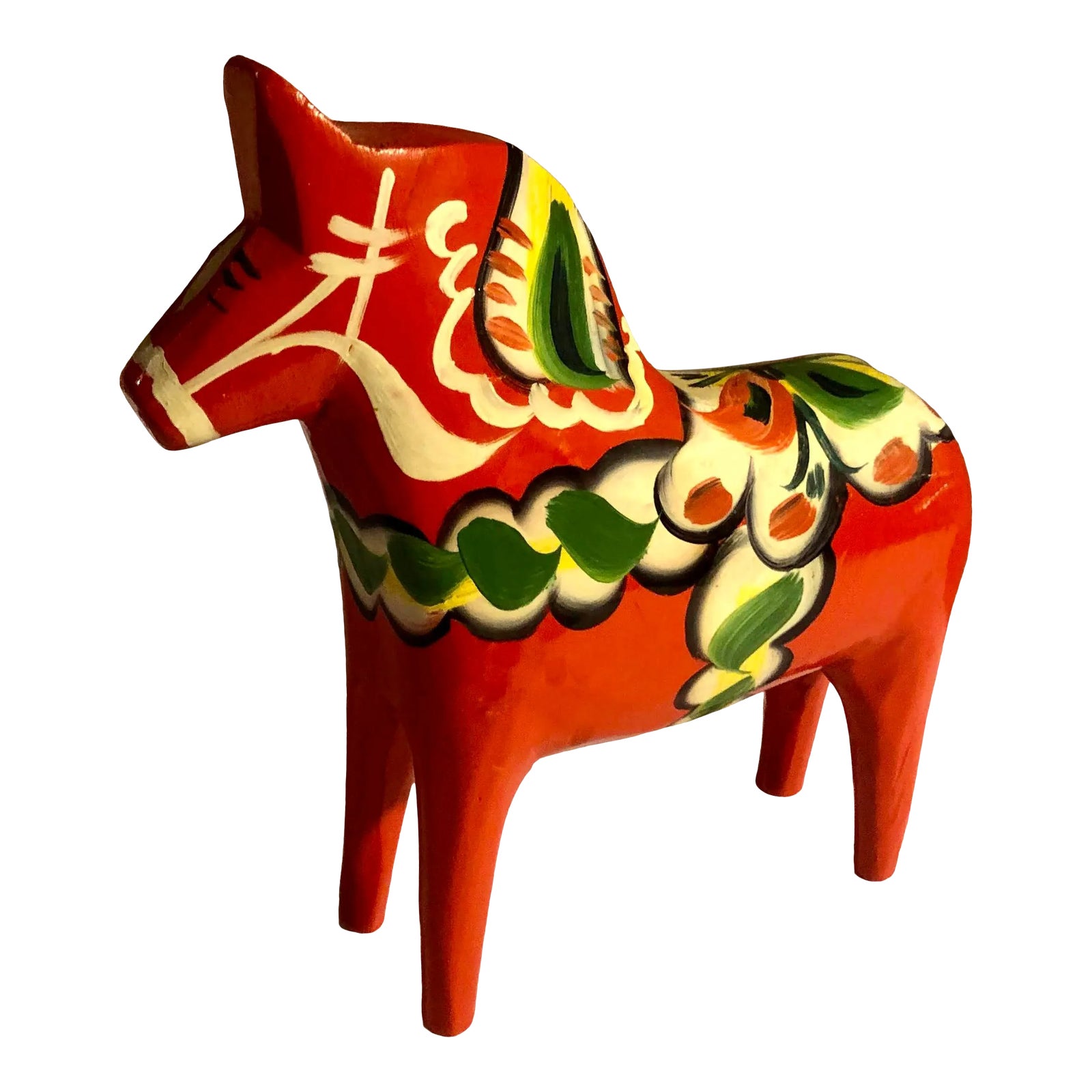 Vintage Swedish Dala Horse Folk Art Figure | Chairish