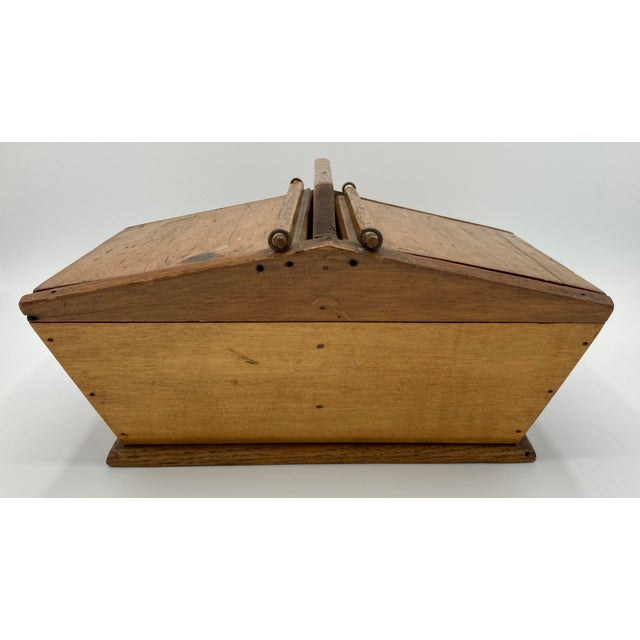 Hand-Carved Lidded Wood Storage Box | Chairish