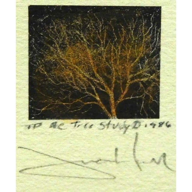 1980s Frank Howell "Tree Study Ii" Hand Signed Lithograph on Paper ...