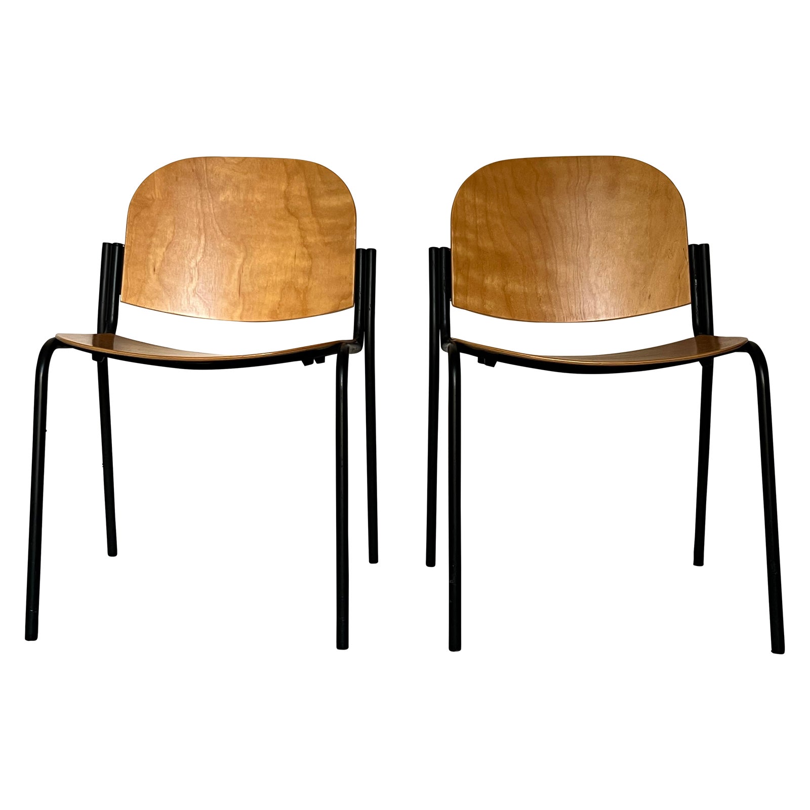 1990s CondeHouse Pair of Japanese Modern Wood Chairs by Richard Schultz | Chairish