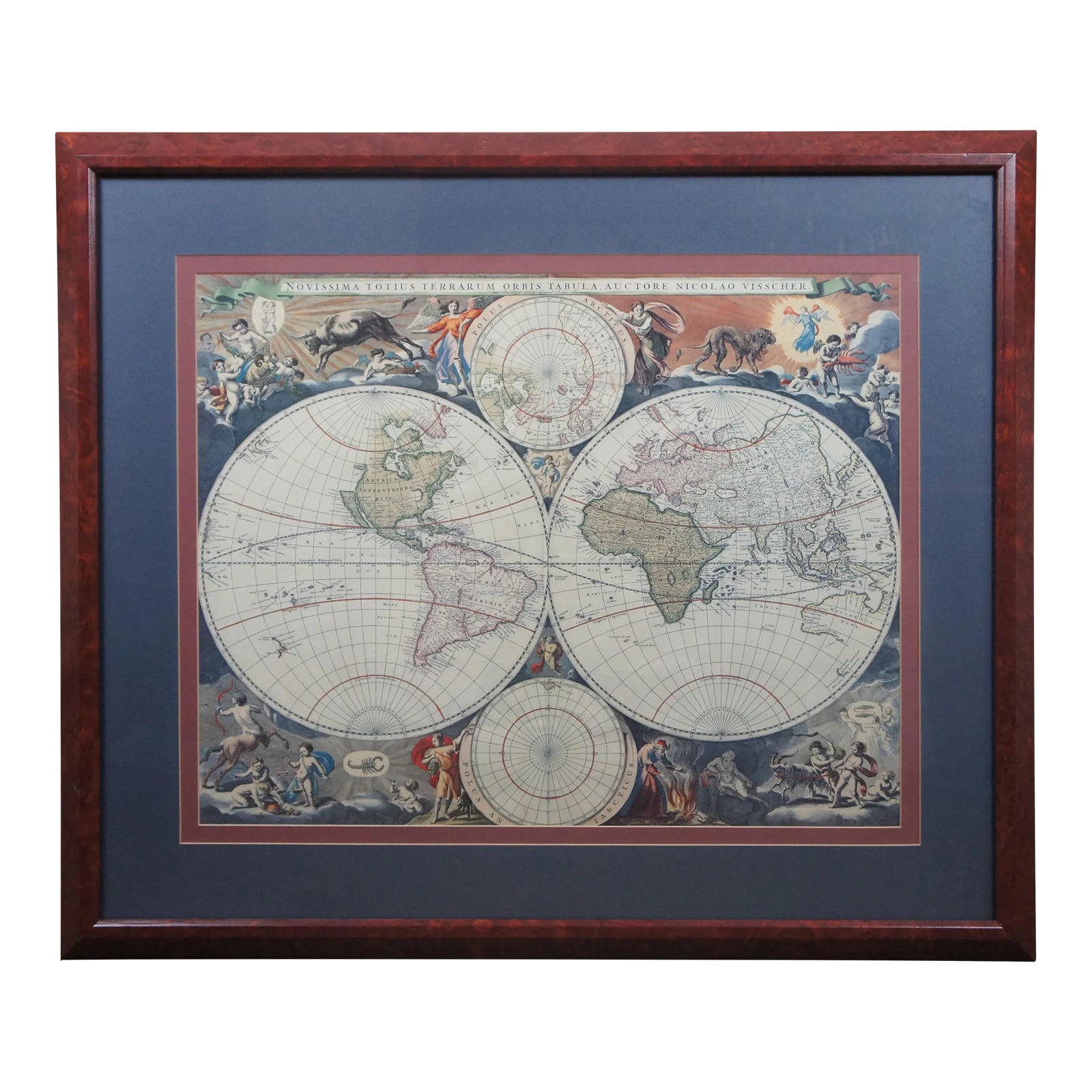 Early 20th Century Novissima Totius Terrarum Orbis Tabula Map After ...