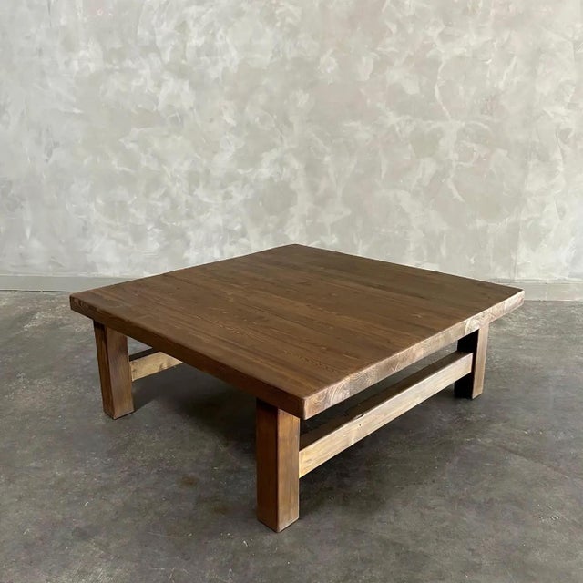 Reclaimed Pine Wood Coffee Table | Chairish