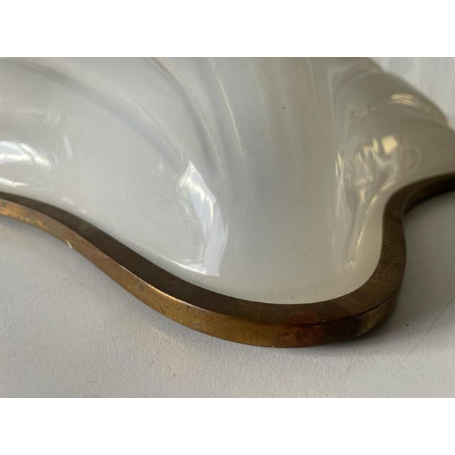 Large Italian Shell Shaped Sconces in White Acrylic Glass, 1950s, Set ...