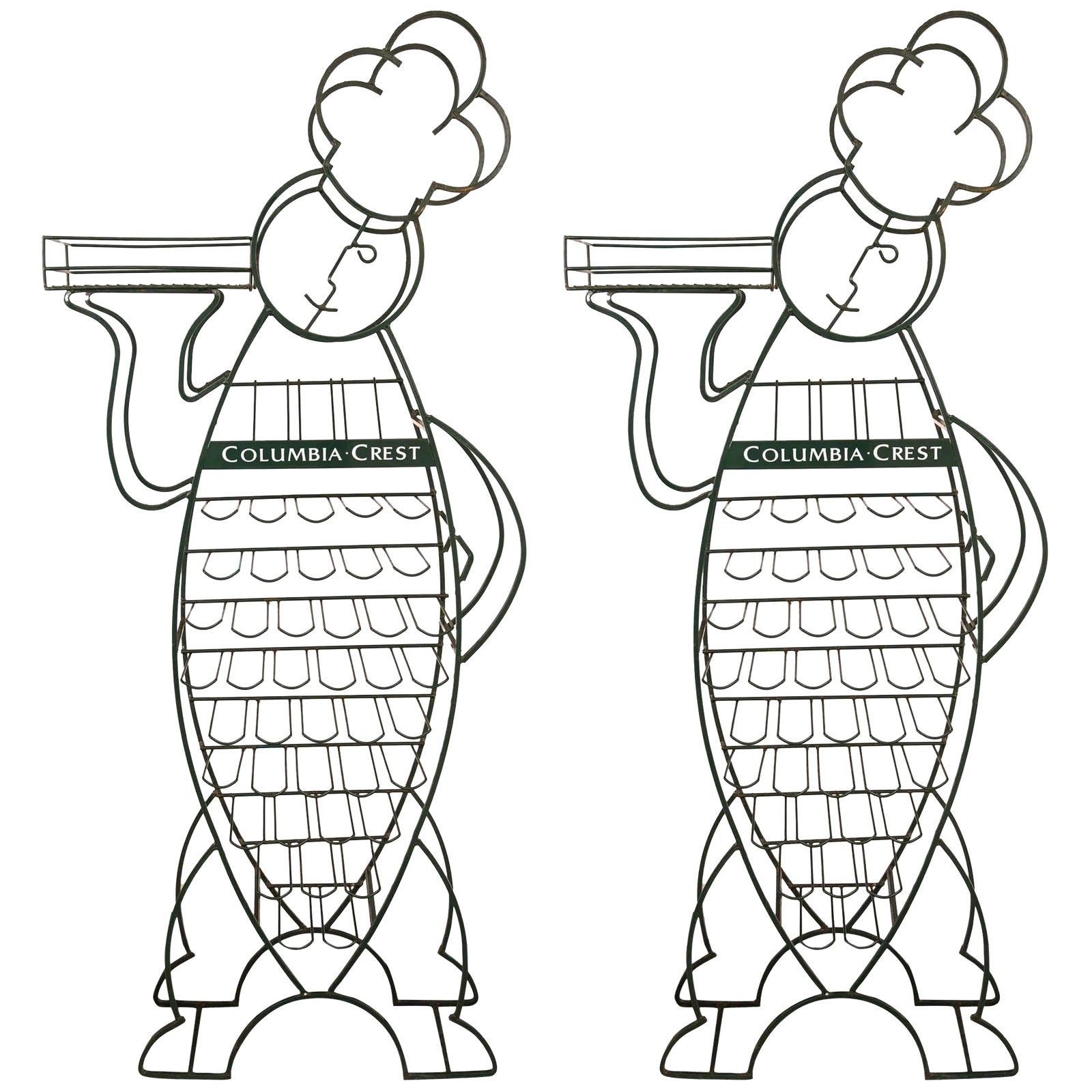 Late 20th Century Vintage Columbian Baker Crest Racks- a Pair | Chairish