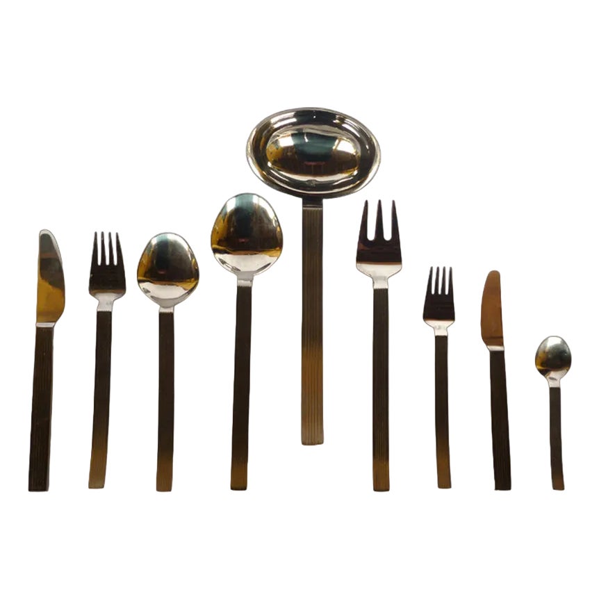 Steel Cutlery by Nencioni Moleri for Design Zani, 1960s, Set of 75 ...