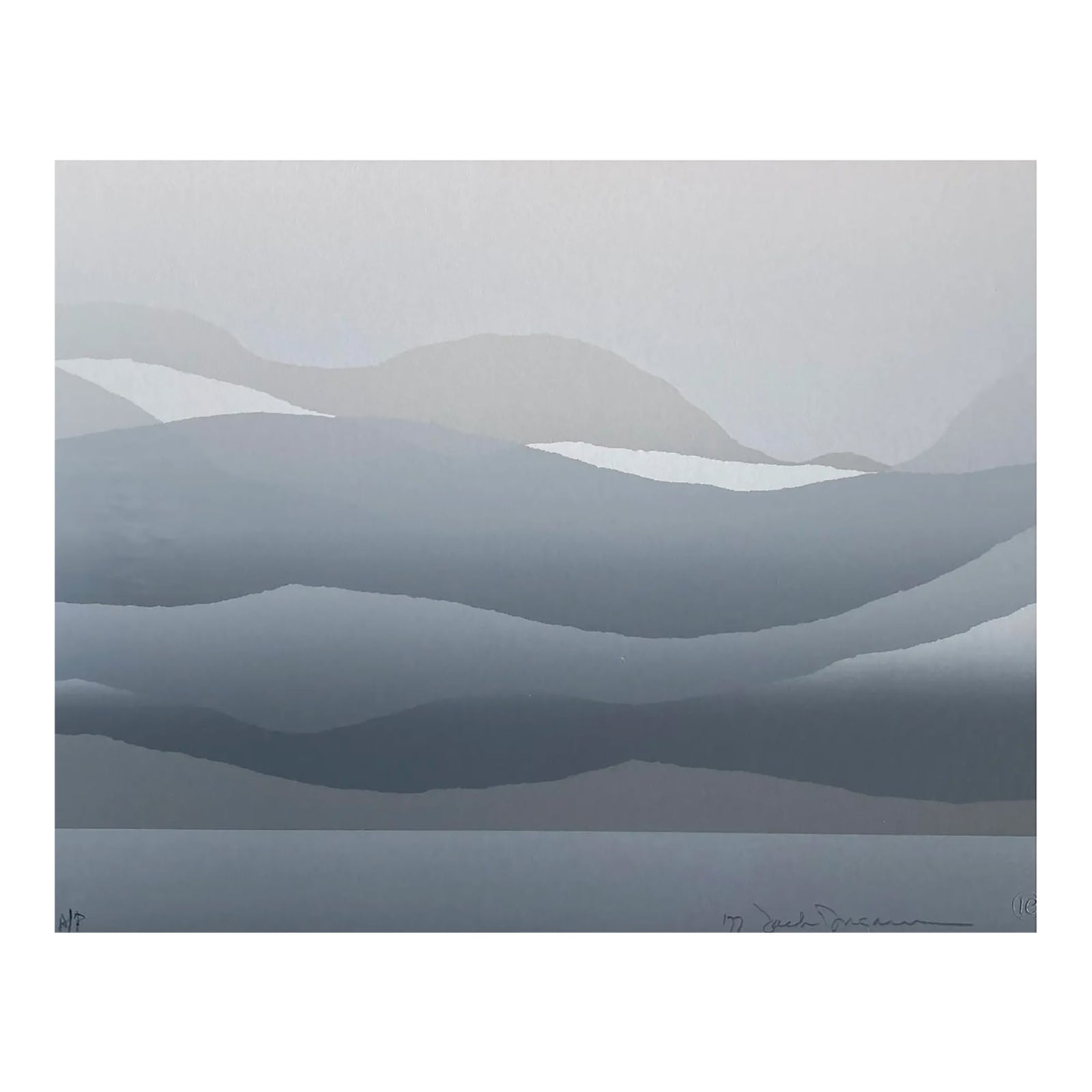 1977 Jack Duganne Modern Landscape Serigraph | Chairish