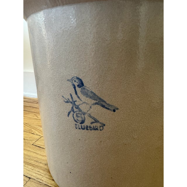 1930s Five Gallon Crock With Blue Bird | Chairish