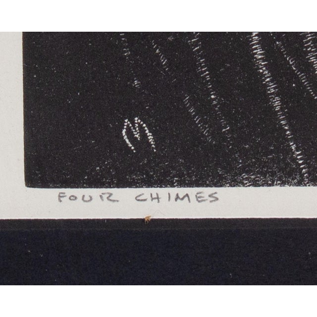 “Four Chimes” Limited Edition Wood Engraving by Leo Meissner | Chairish