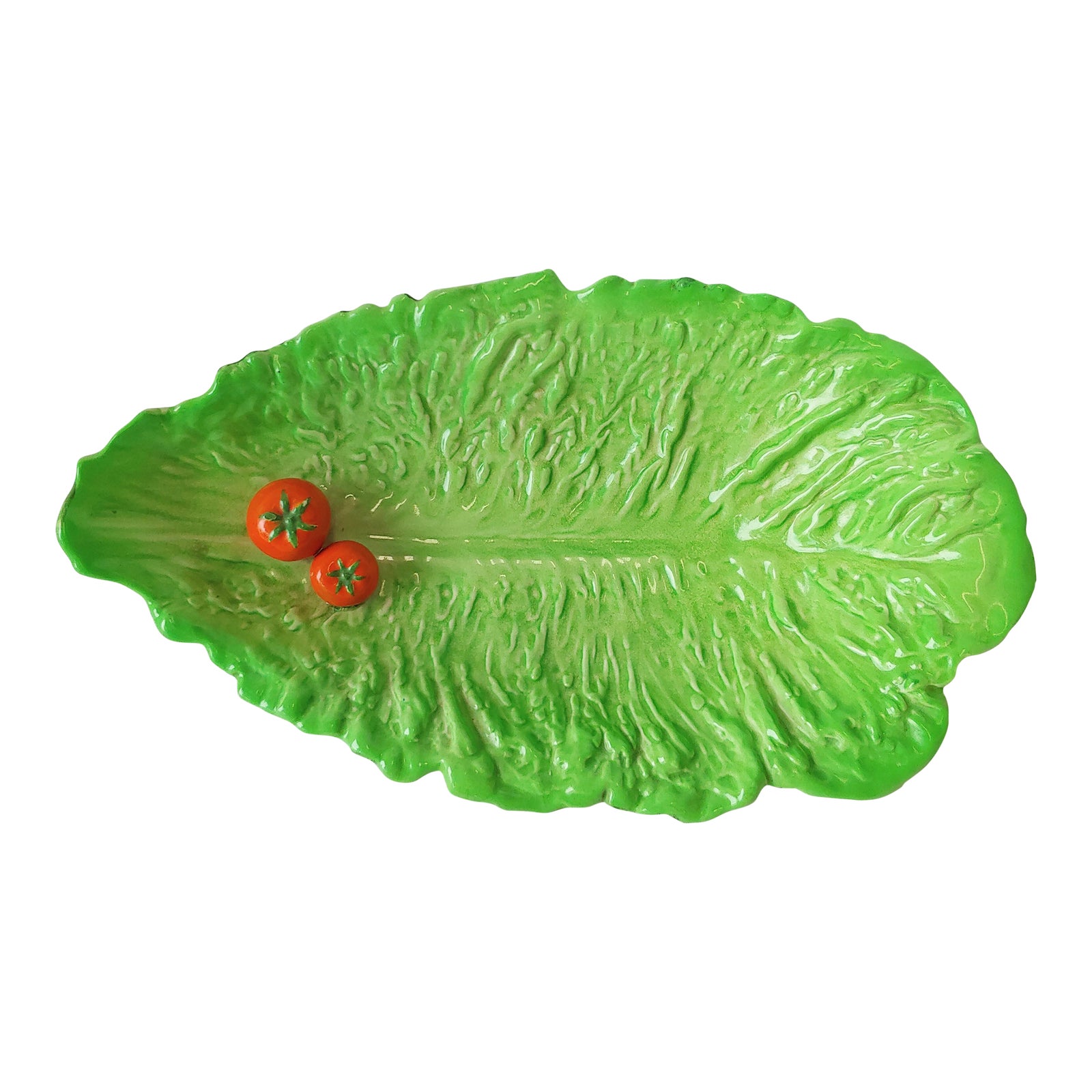 Vintage Carlton Ware Lettuce DIsh With Two Tomatoes | Chairish