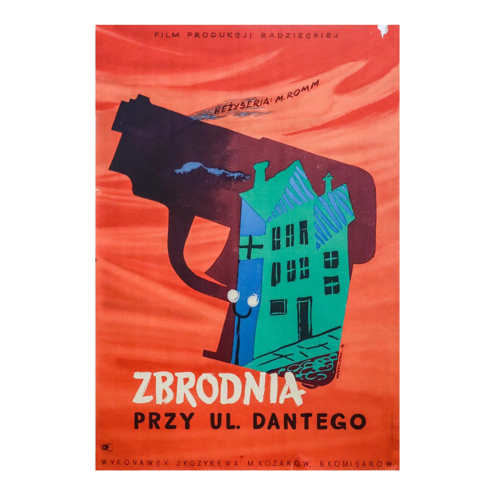 1956 Polish Movie Poster, "Zbrodnia Przy Ul Dantego" (Murder on Dante ...