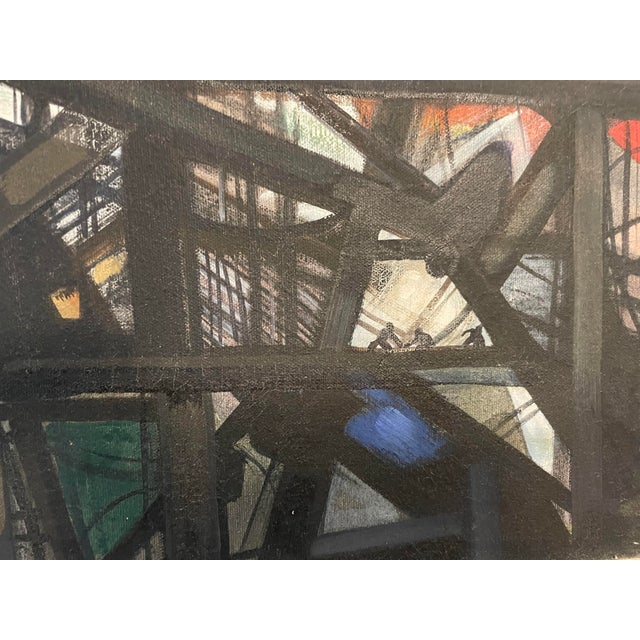 1966 20th Century Modern Abstract Expressionist Mixed Media on Canvas ...