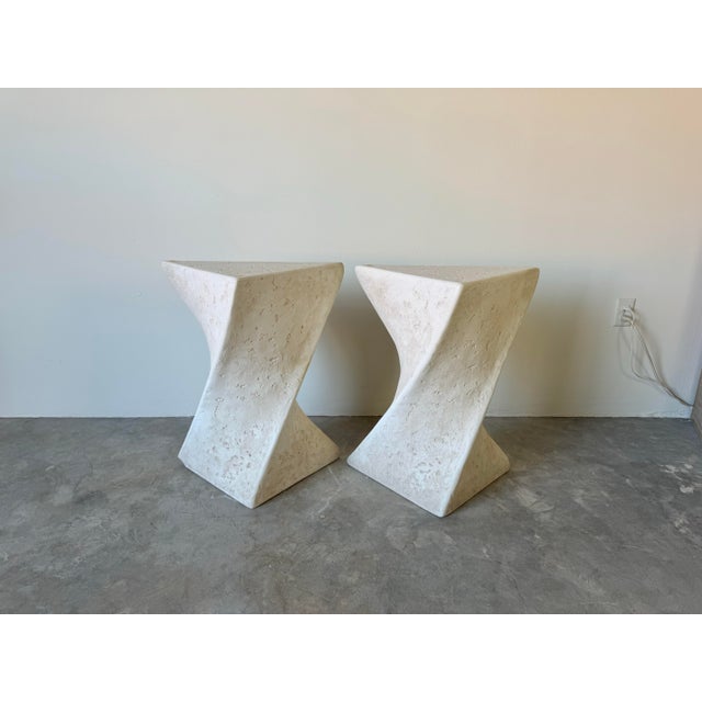 1980's Postmodern Sculptural Twist Plaster Console- Dining Table Bases ...