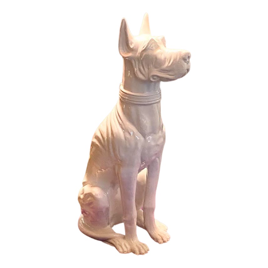 Lifesize Ceramic Great Dane | Chairish