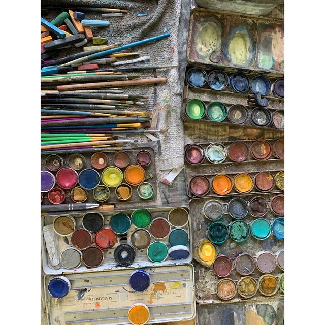 Expressionist Interior Scene Oil Painting by Eric Strauss | Chairish