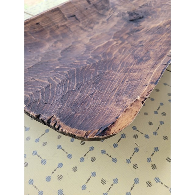 19th Century Primitive Hand-Hewn Long Dough Bowl | Chairish