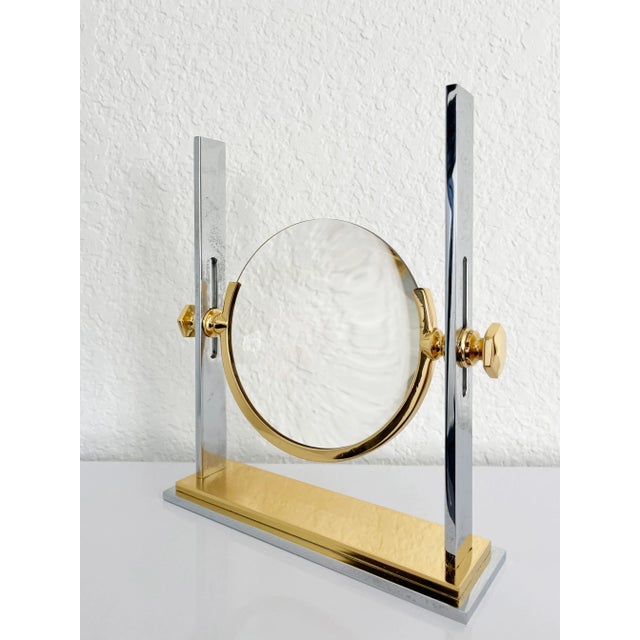 1970s Karl Springer Magnifying Glass, Brass & Nickel | Chairish
