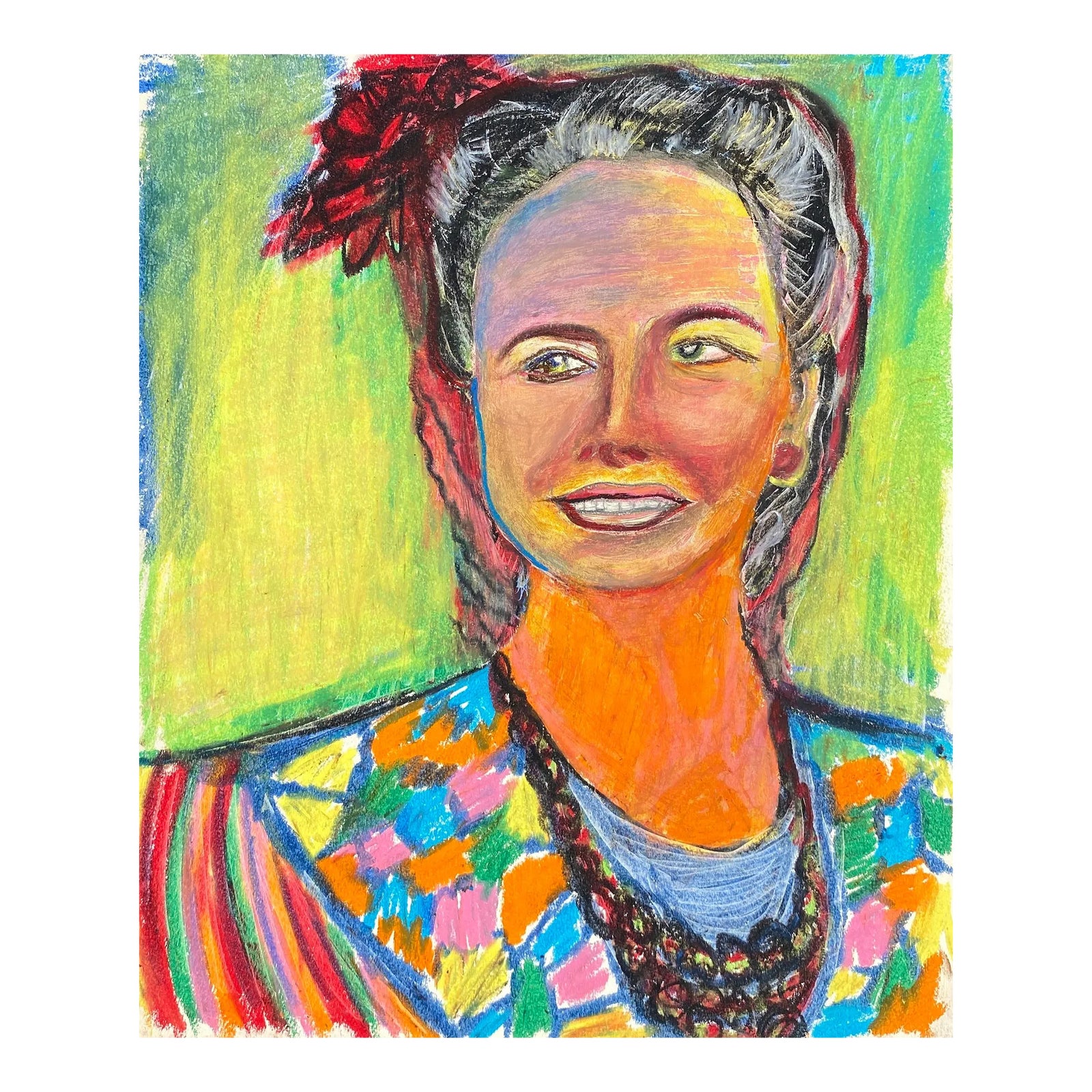 1980s Larry Connatser Portrait of Lady | Chairish