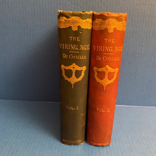 Set of Late 19th Century Antiquarian Viking Books | Chairish