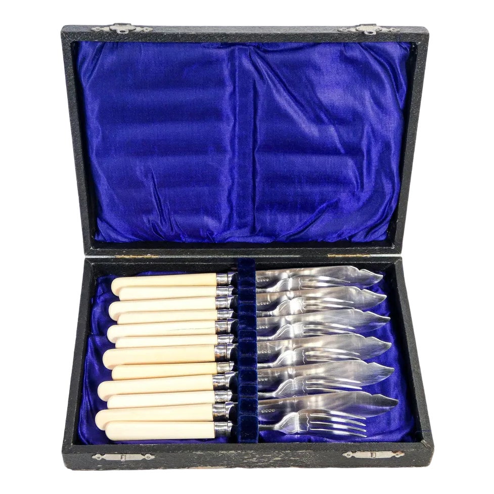 Victorian Dessert Cutlery in Sheffield, Set of 12 | Chairish