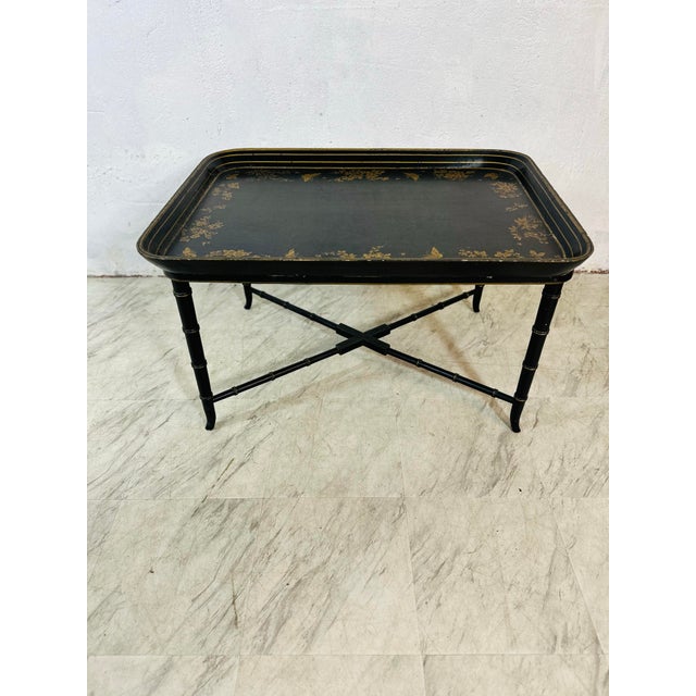 Vintage 2 Piece Tray Table | Chairish