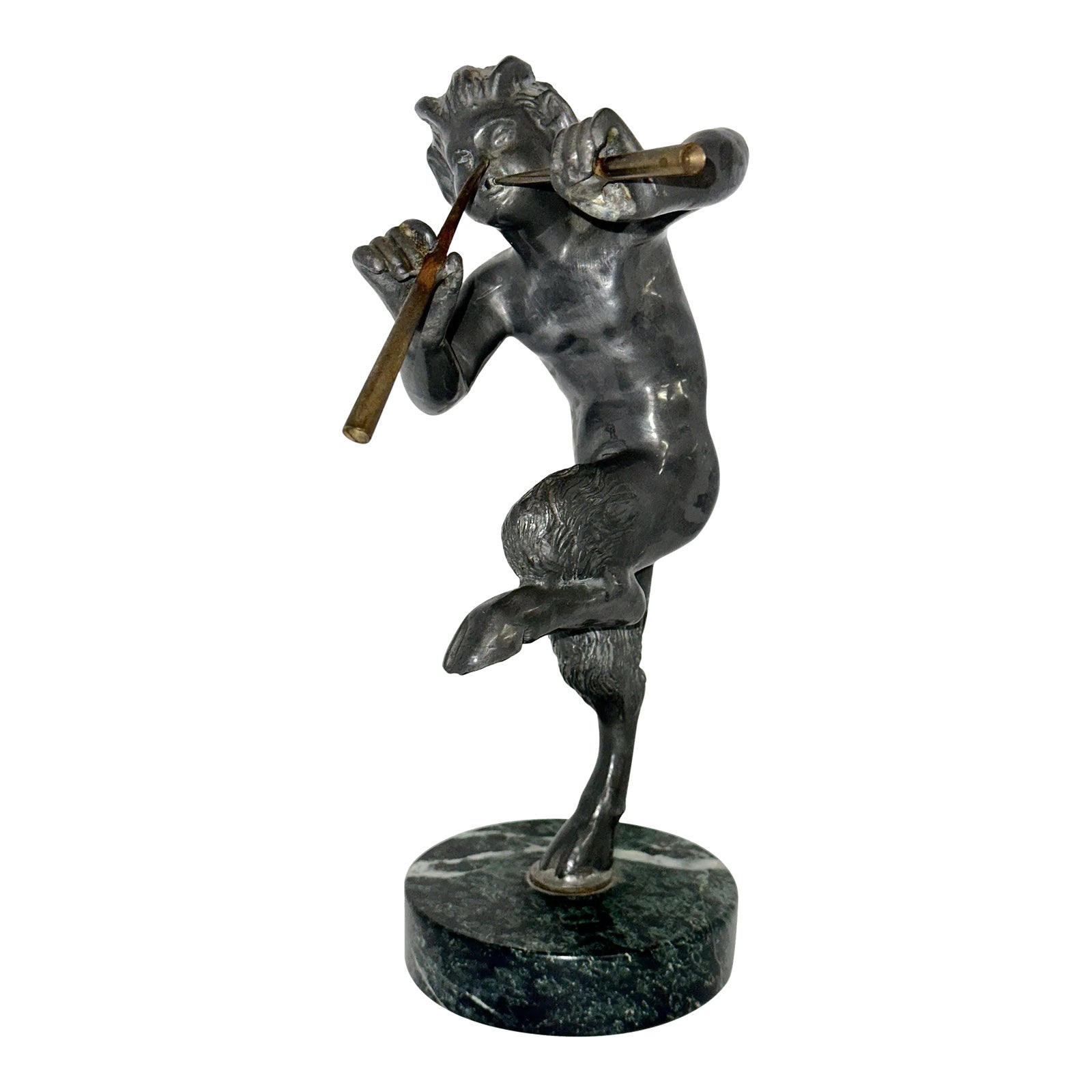 Pan Playing The Flutes, Neoclassical Sculpture | Chairish