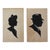 Vintage Silhouette Cutouts Portraits - a Pair | Chairish