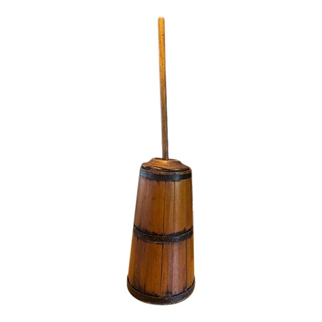Farmhouse Heritage Butter Churn | 1800s Stave Barrel With Original ...