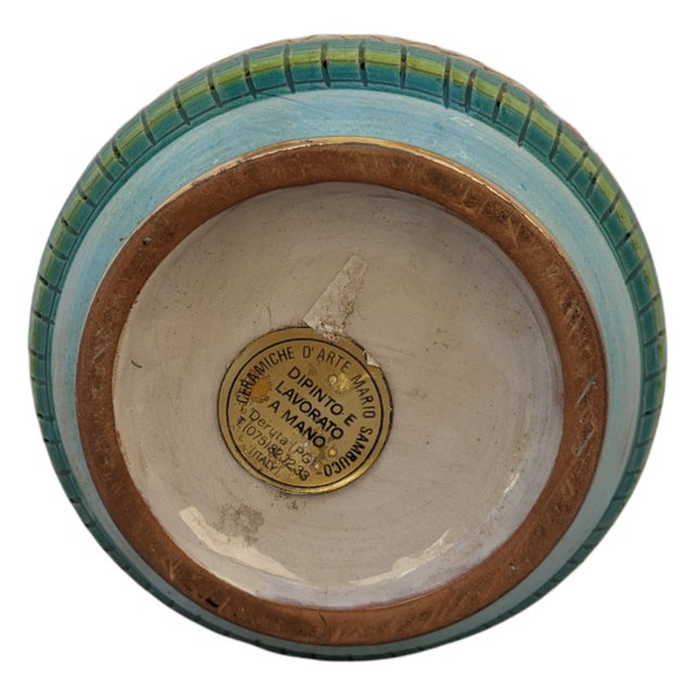 Vintage Mid 20th Century Mario Sambuco Byzantine Style Bird Themed Vase ...