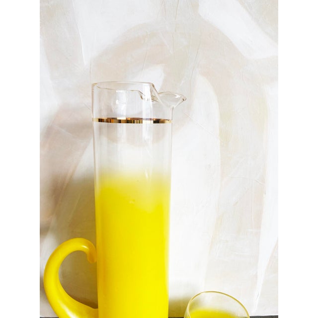 Vintage Mid Century Modern Blendo Sunshine Set Cylinder Pitcher With ...